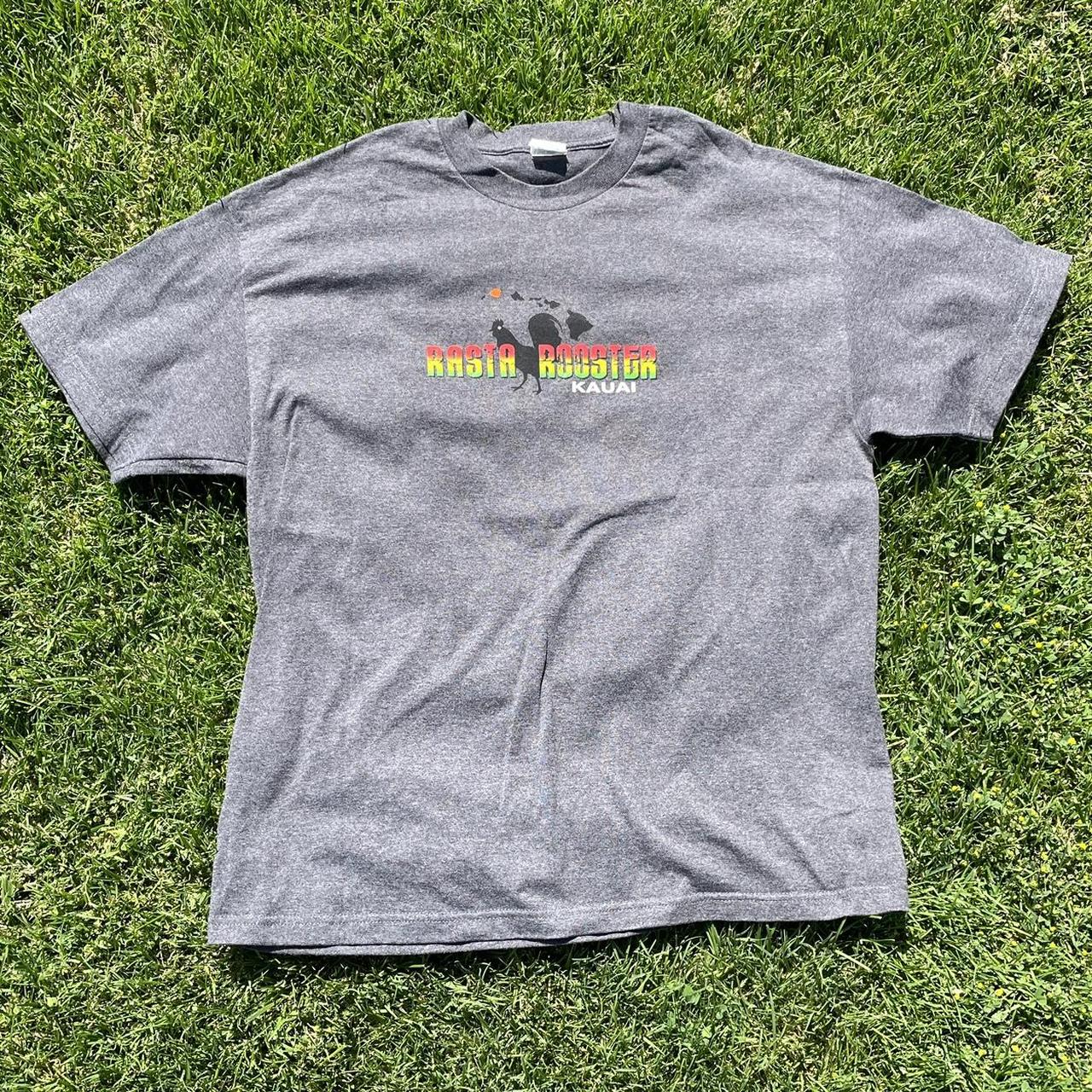 Rasta Rooster Kauai, Hawaii T-Shirt. Size: XL... - Depop