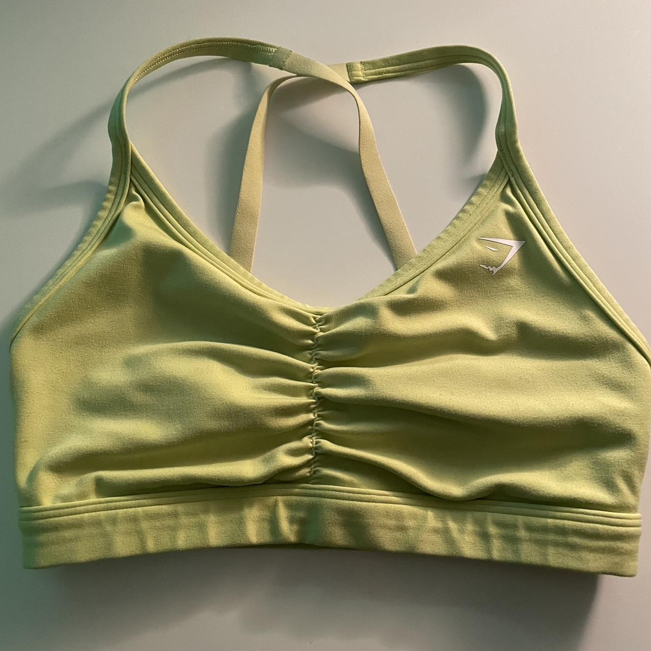 Gymshark sports bra - brand new - neon yellow super... - Depop