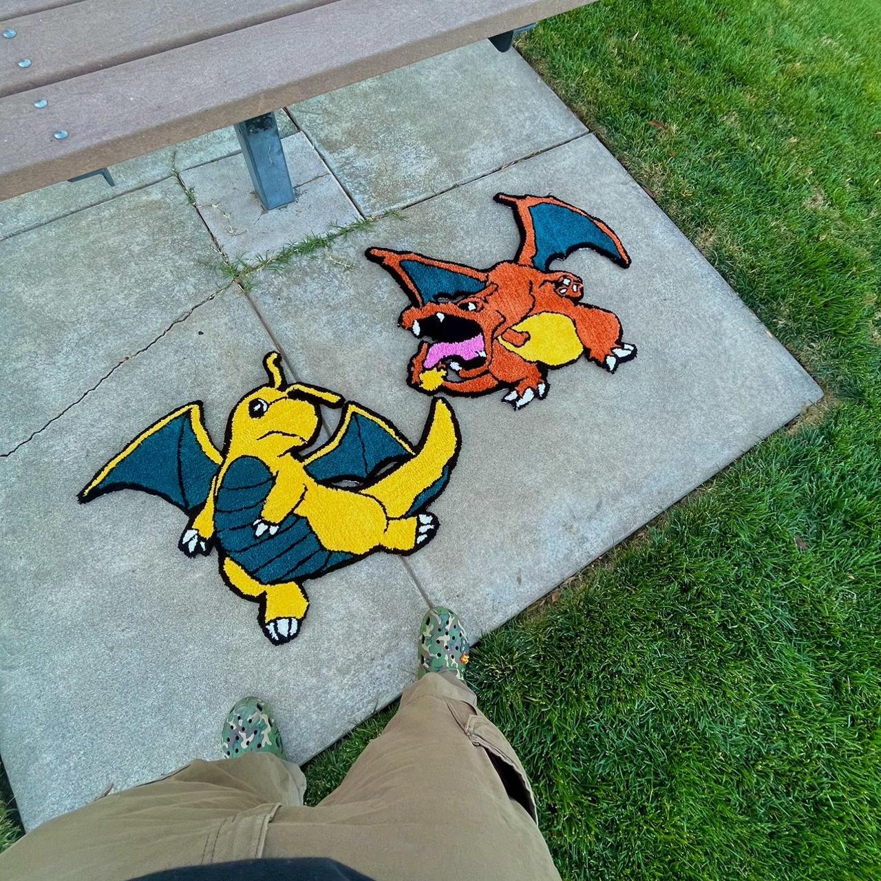 CHARZARD RUG DRAGONITE $150 each $250... - Depop