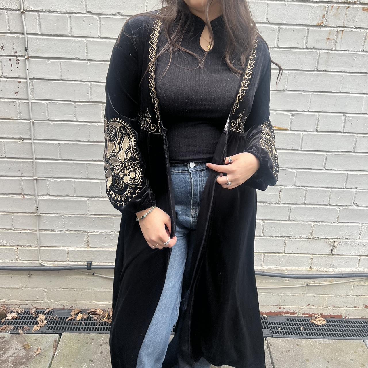 The coolest spanish velvet robe ever with tie fasten... - Depop