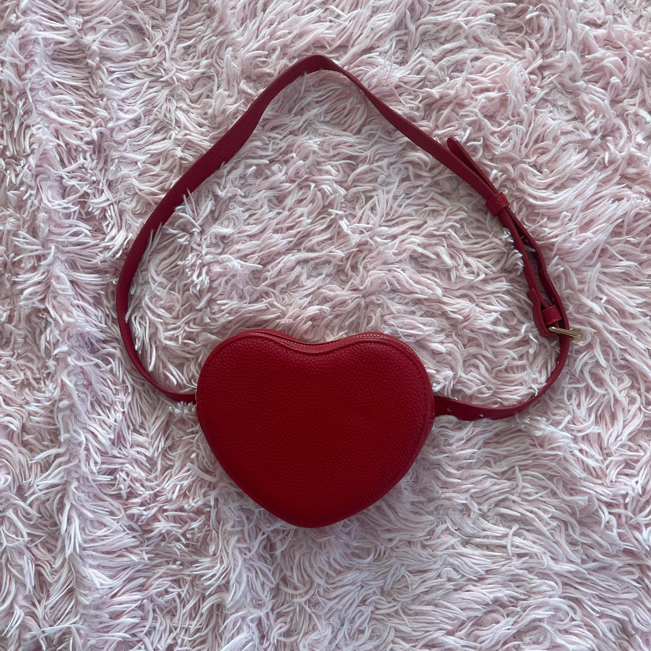 Red heart-shaped purse - Depop