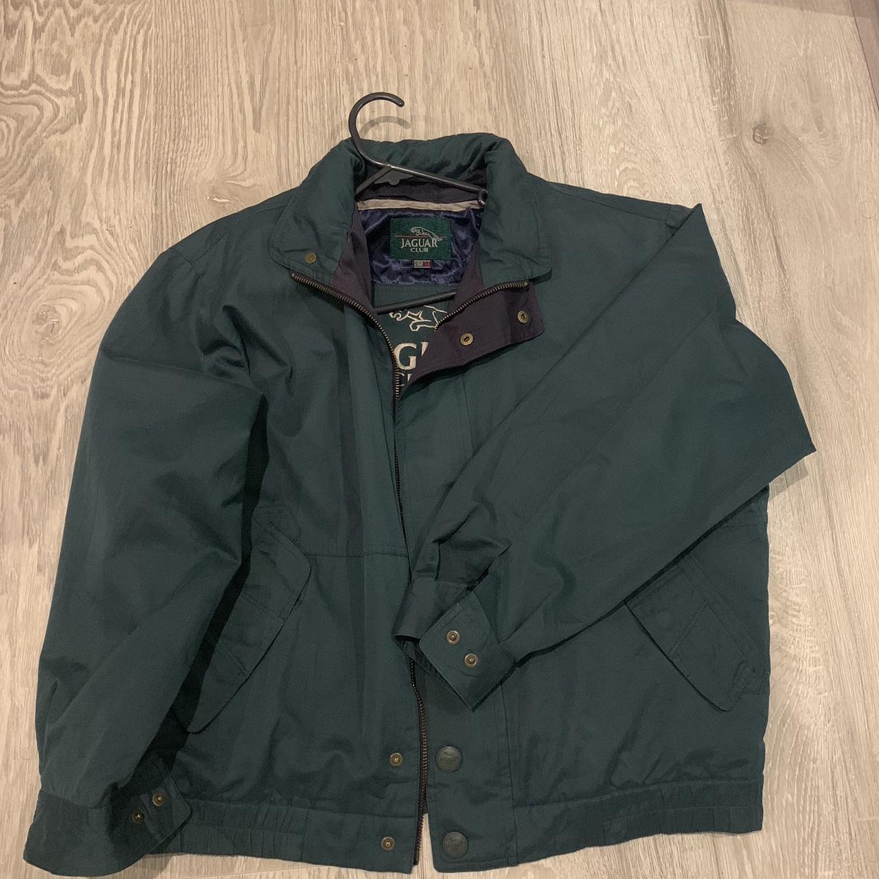 Green vintage zip up jacket Size medium - Depop