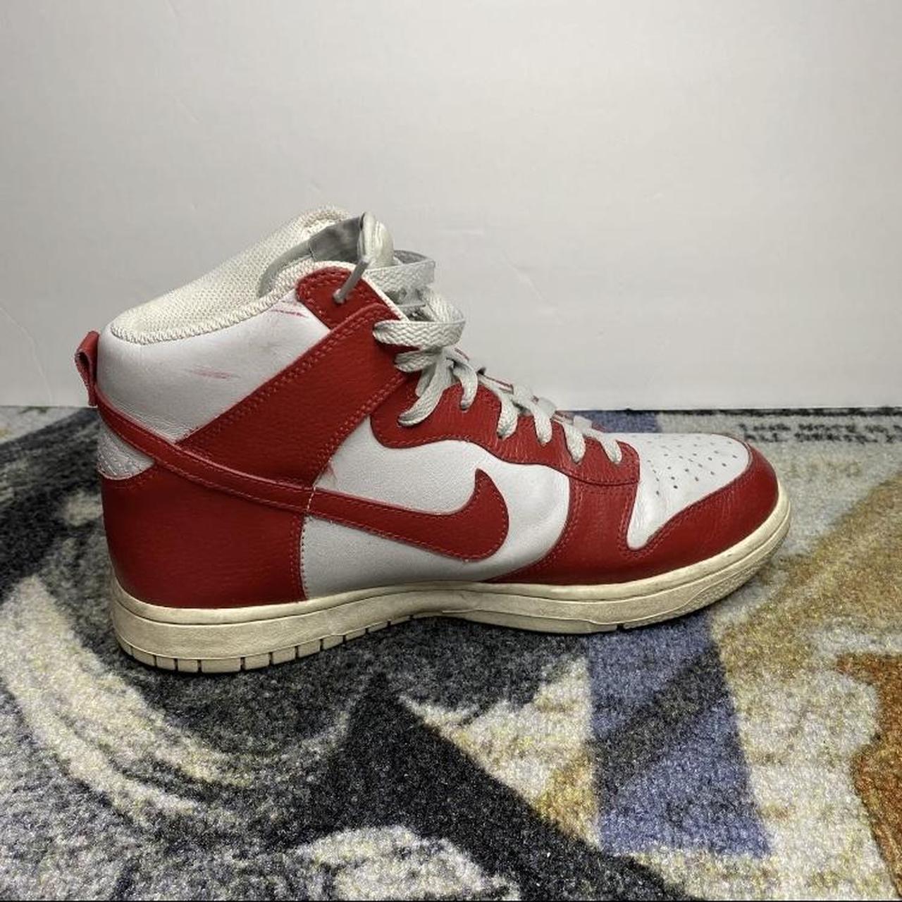 Vintage Nike WOMEN’s Dunk High Gym Red Sail Neutral... - Depop