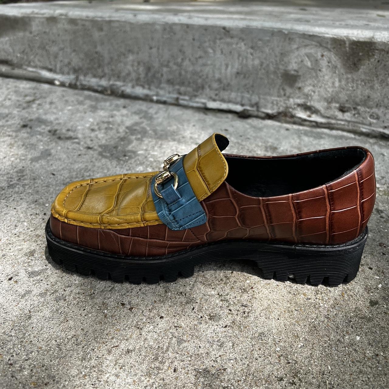 Intentionally Blank multi-colored loafers. Size 7.... - Depop