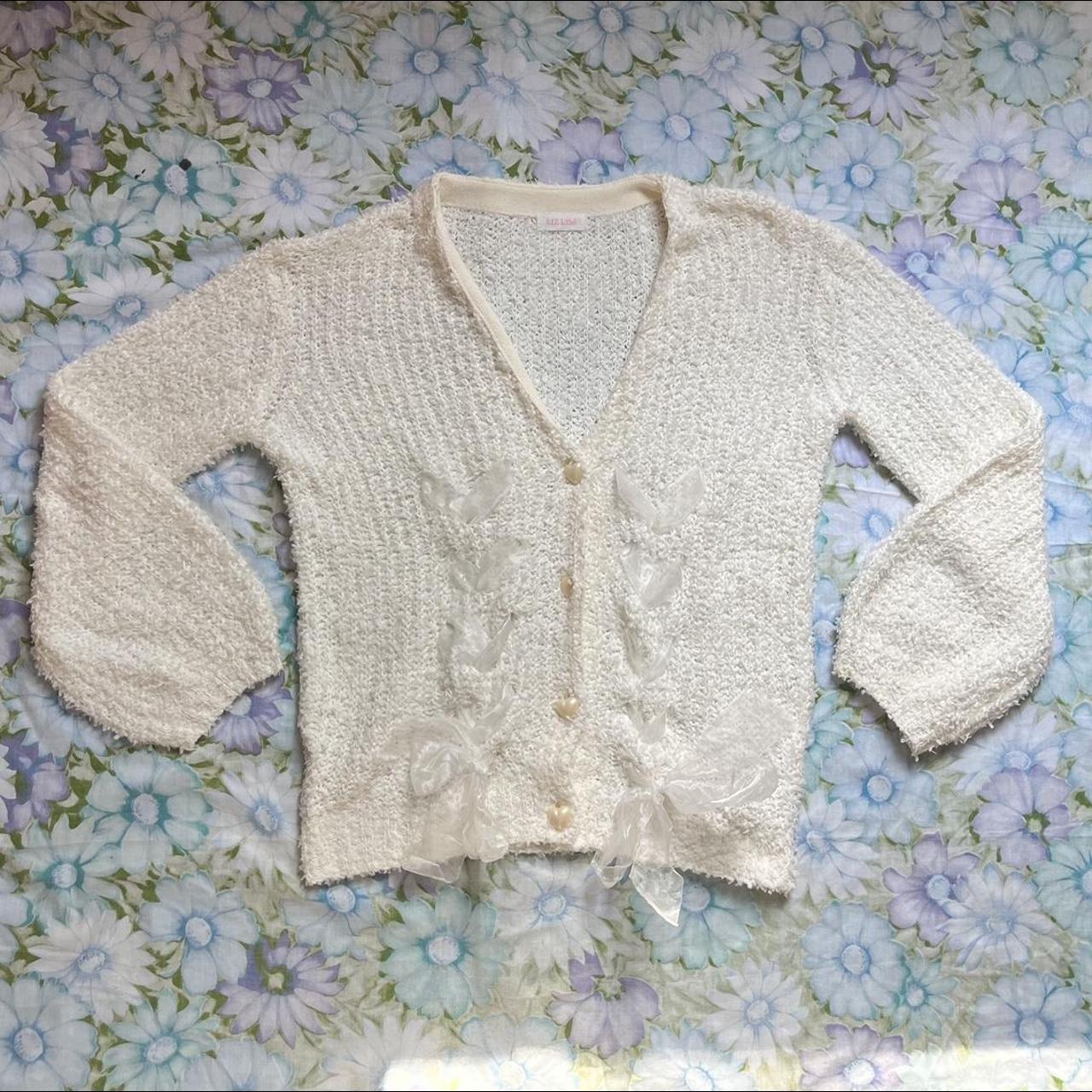 - ୨୧ liz lisa knit & ribbon cardigan ୨୧ - so cute!... - Depop