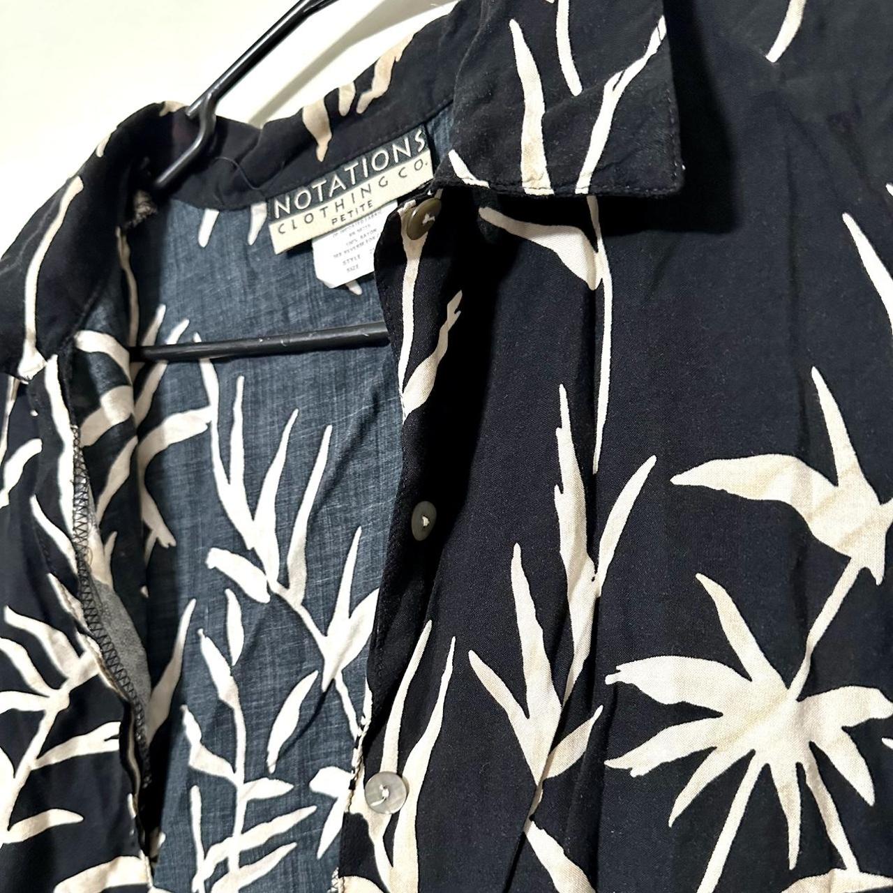 #notations clothing co black and white #Hawaiian... - Depop