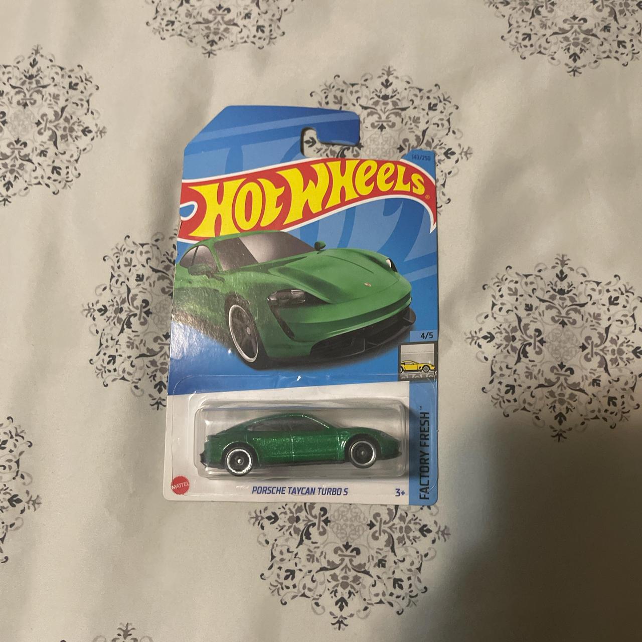 Green Porsche Taycan Turbo Hot Wheels diecast car... - Depop