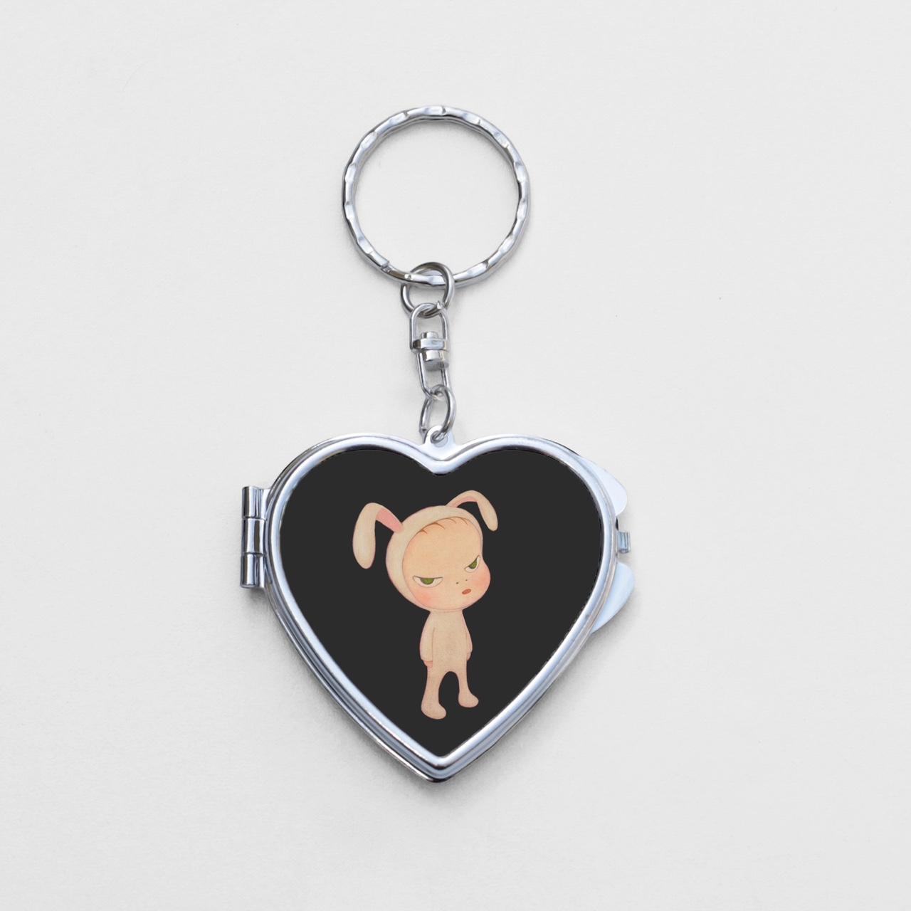 Nara Heart Shaped Mirror Keychain! The Size of the... - Depop