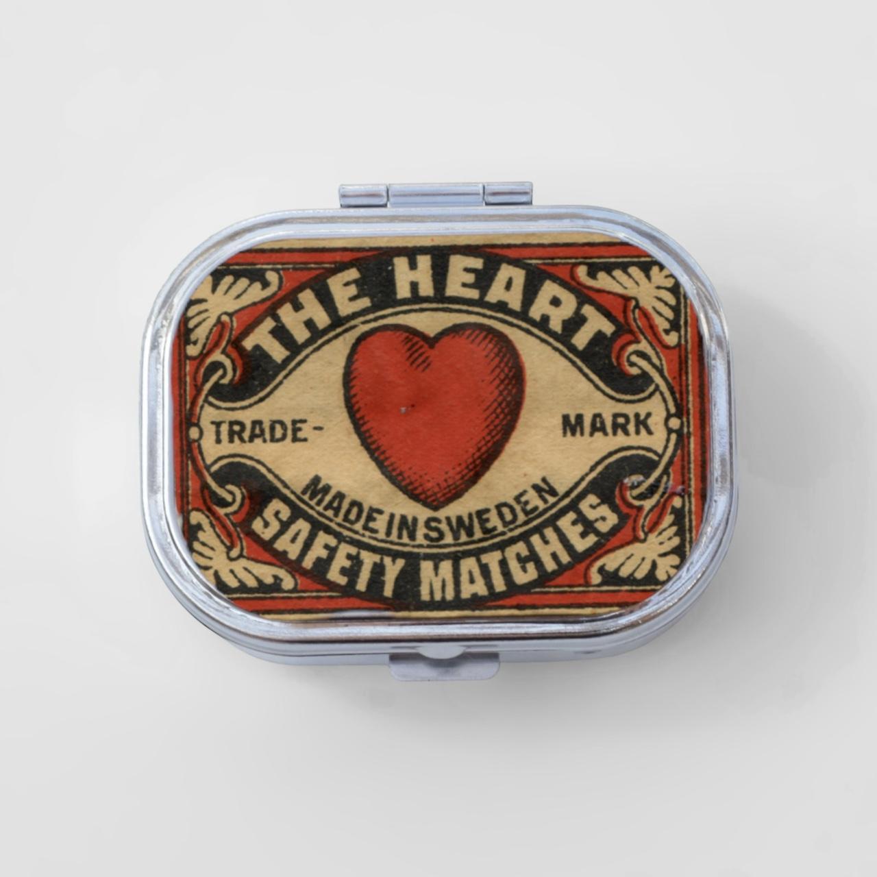 Vintage Matchbox Happy Rectangle Pill Box The size... | Depop