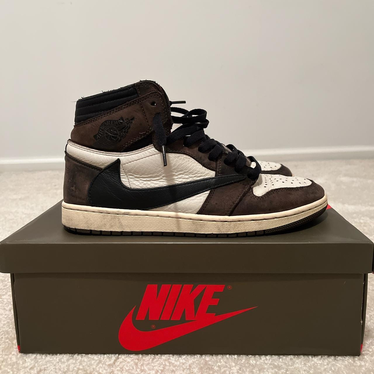 Travis Scott X Jordan 1 Retro High OG ‘Mocha’ Box:... - Depop