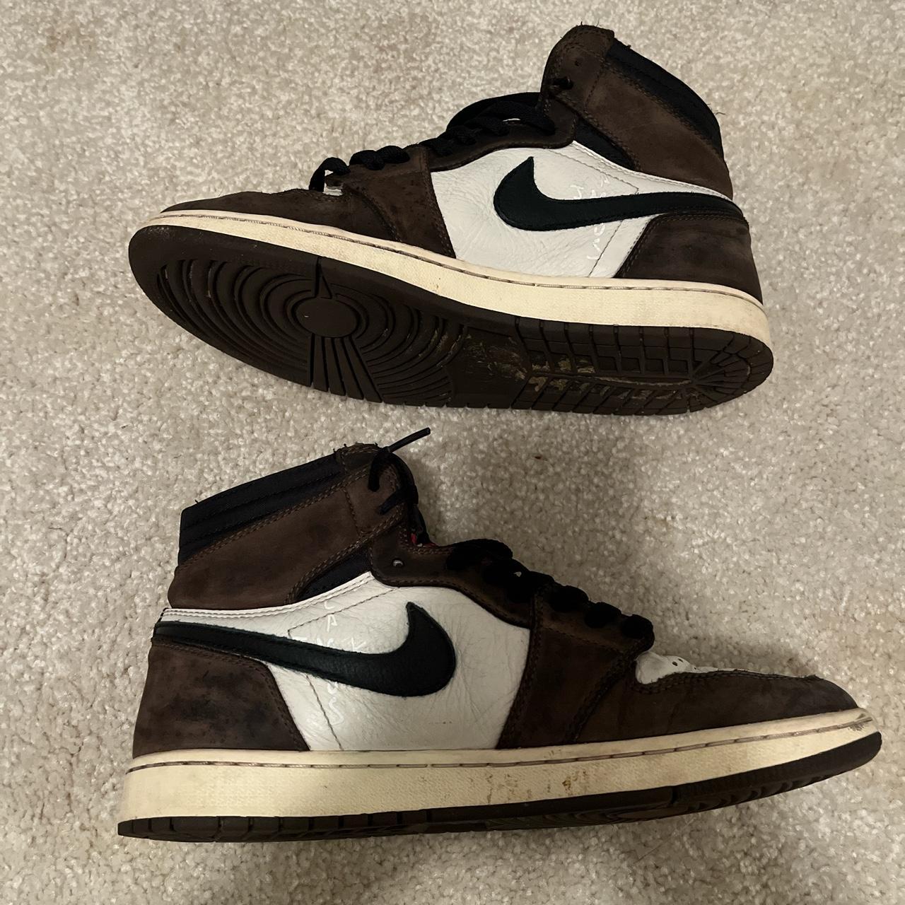 Travis Scott X Jordan 1 Retro High OG ‘Mocha’ Box:... - Depop
