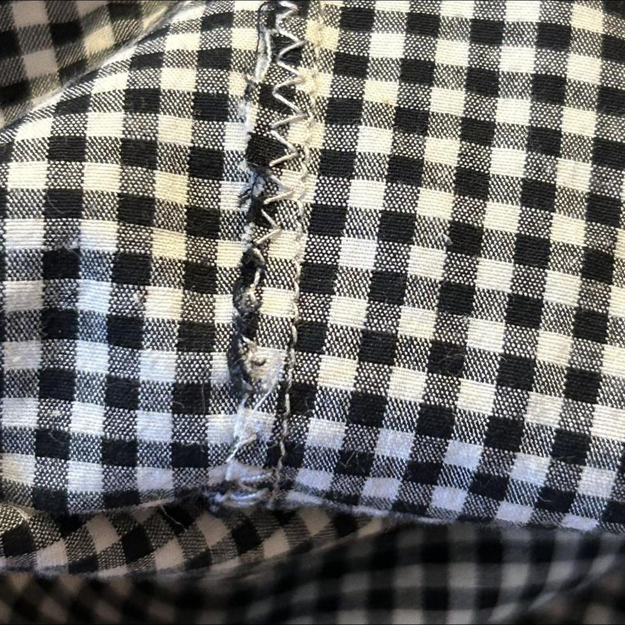 plaid mini skirt re worked machine sewed by me... - Depop