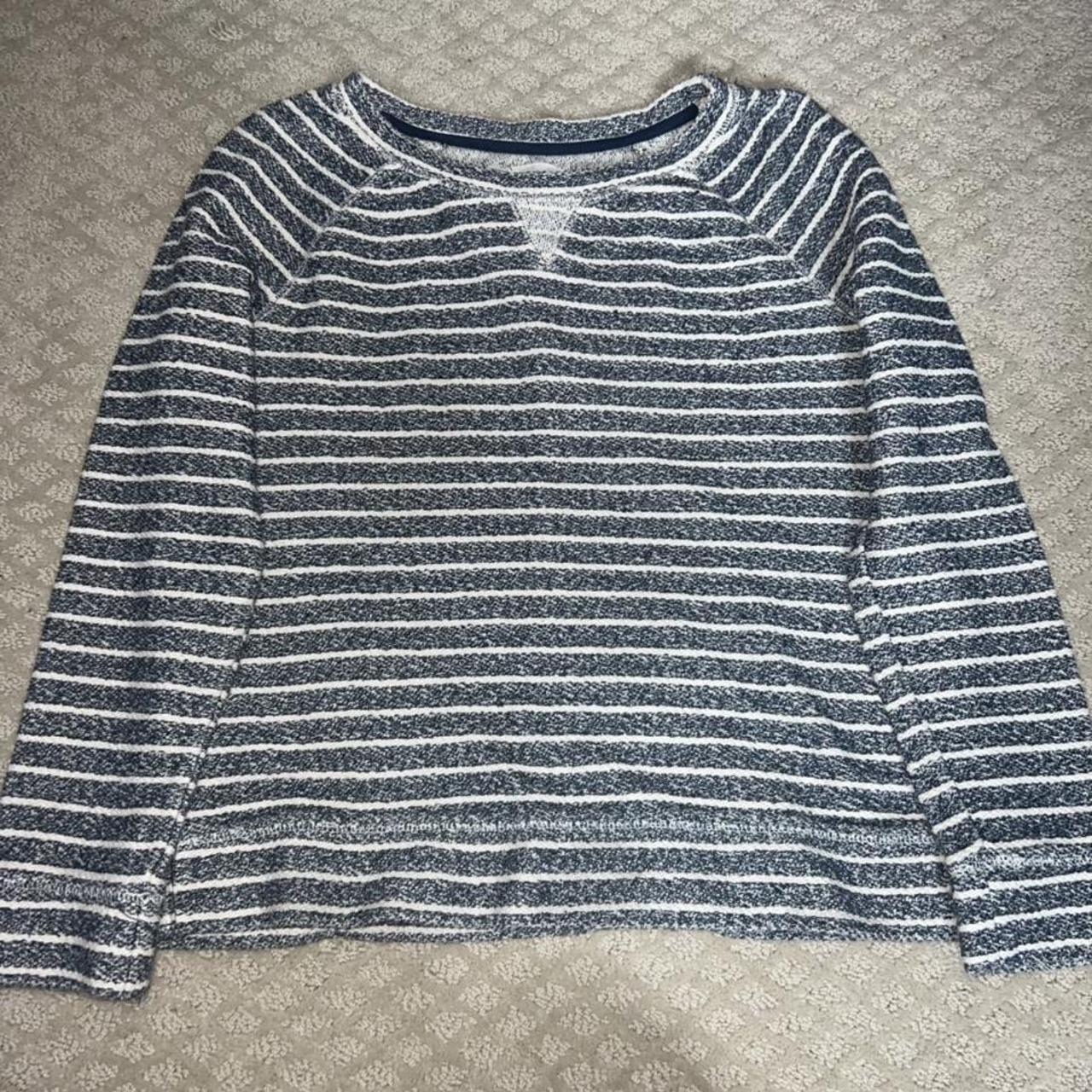 Loft Lou and Grey striped cable knit sweater Has a... - Depop