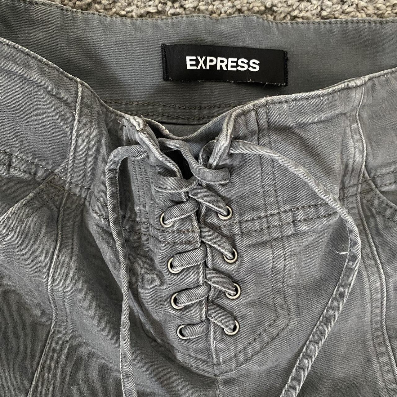 Grey Express pants like leggings material Size 6... - Depop