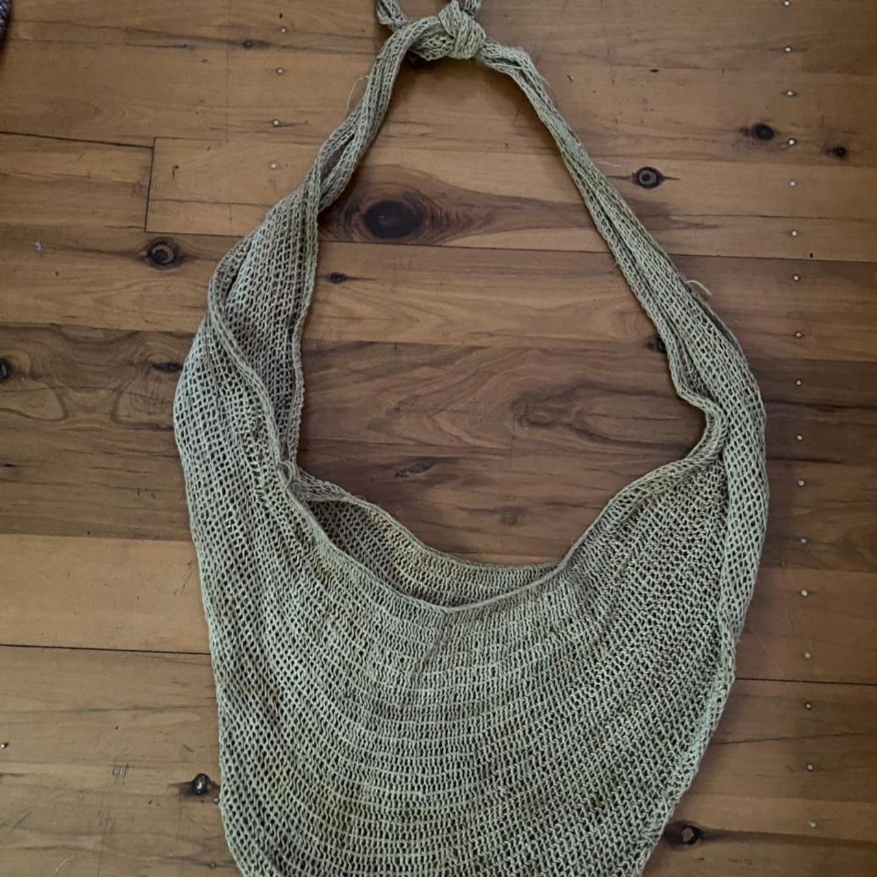Natural bark string bilum from Papua New Guinea - Depop