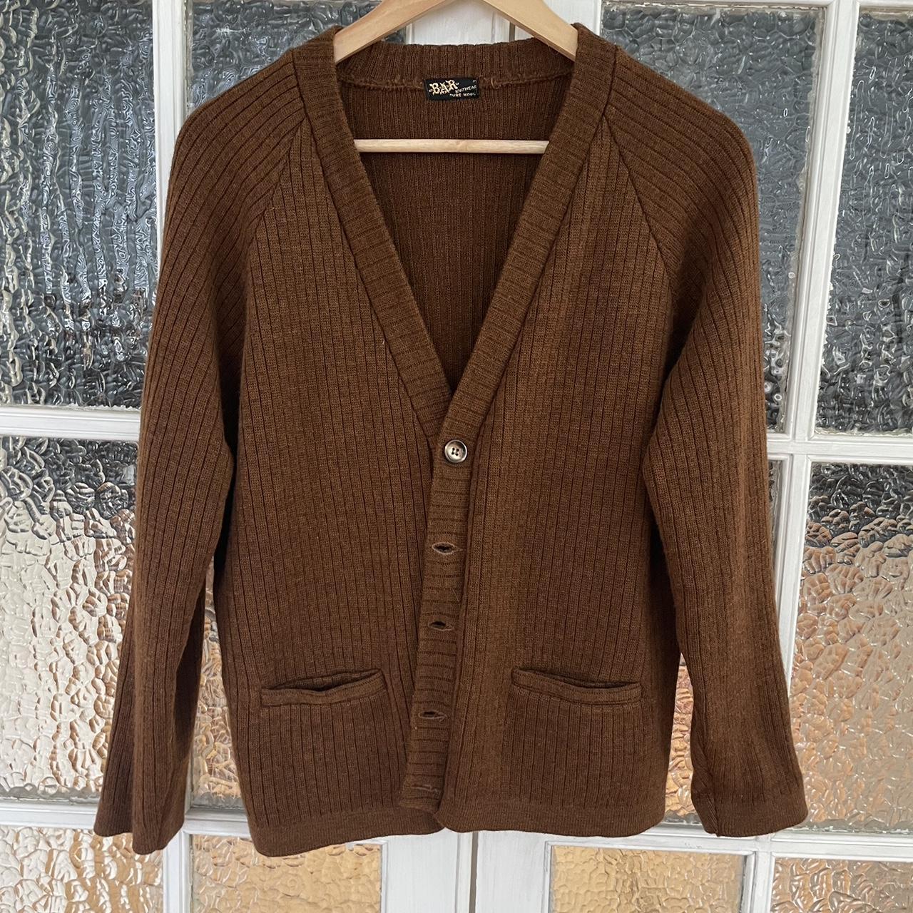 Vintage wool cardigan, great condition all original... - Depop