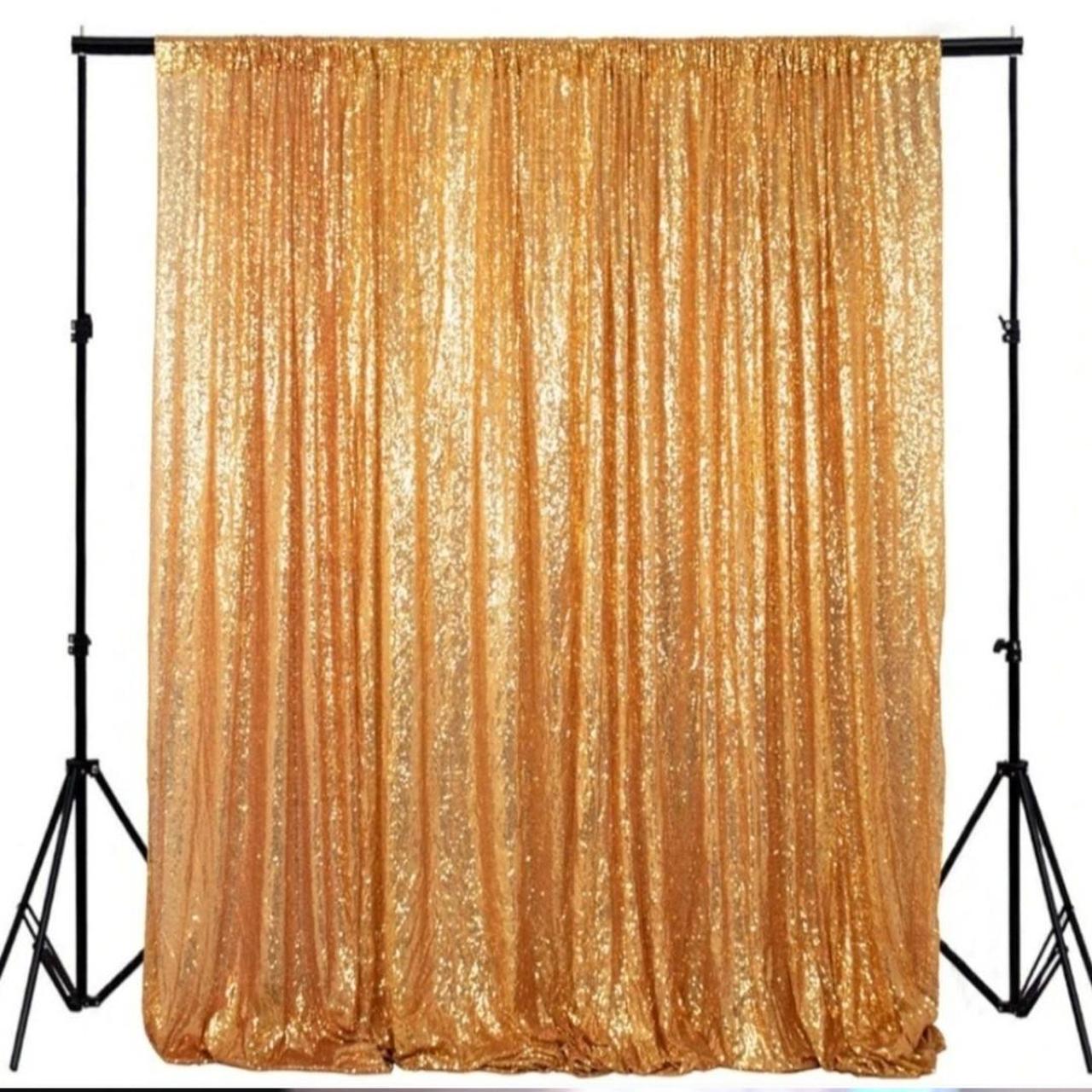 Gold sequin backdrop for parties, photoshoots, or... | Depop