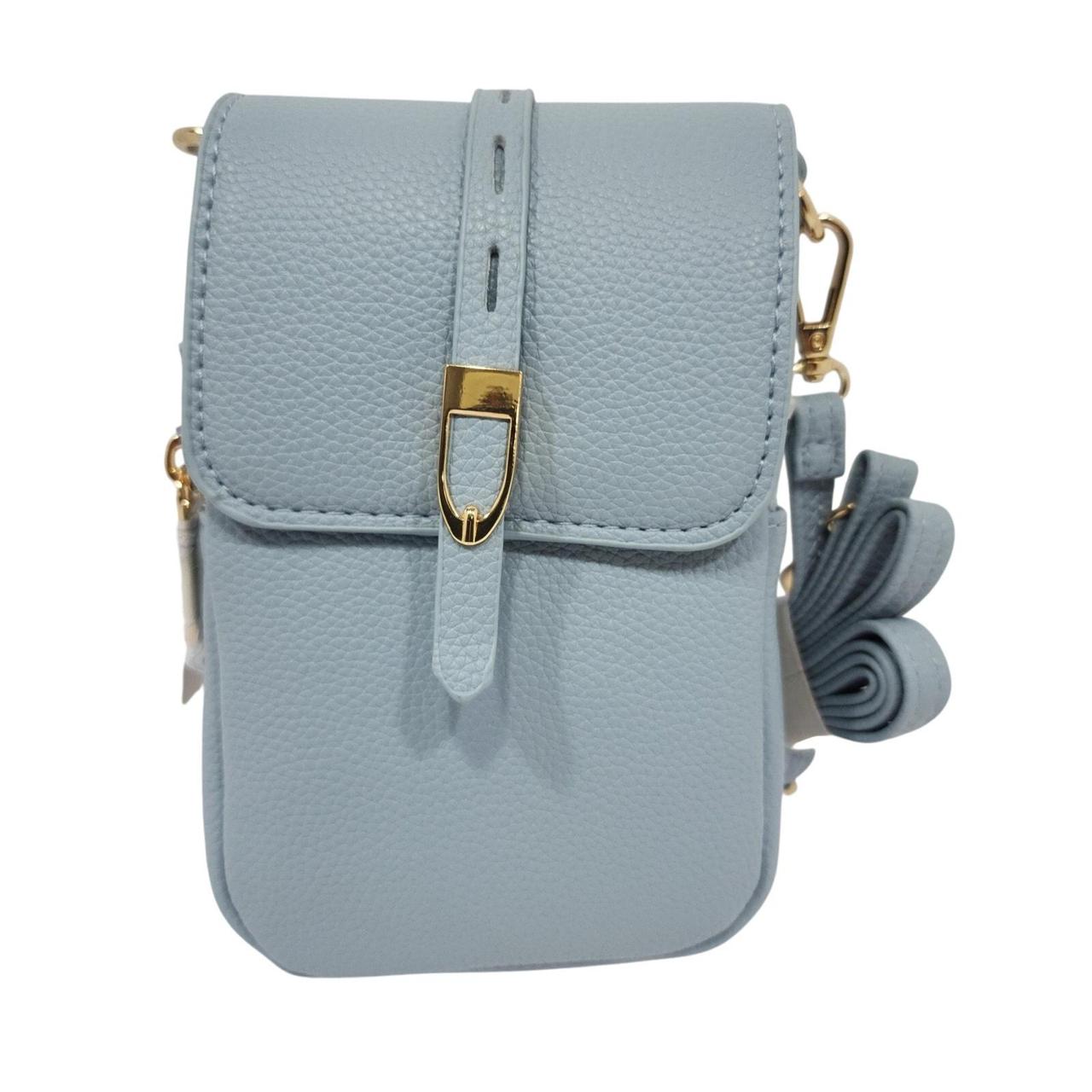 Calin Collection Light Blue Petite Pebble Embossed... | Depop