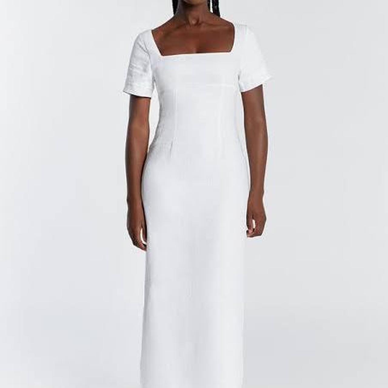 Dissh linen dress brand new with tags Size 8 - Depop