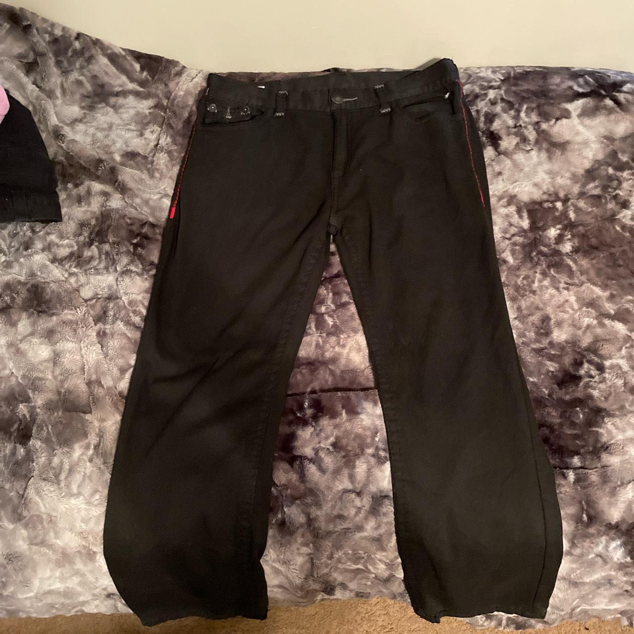 Black Ricky Super T True Religion Jeans: - 42x32 -... - Depop