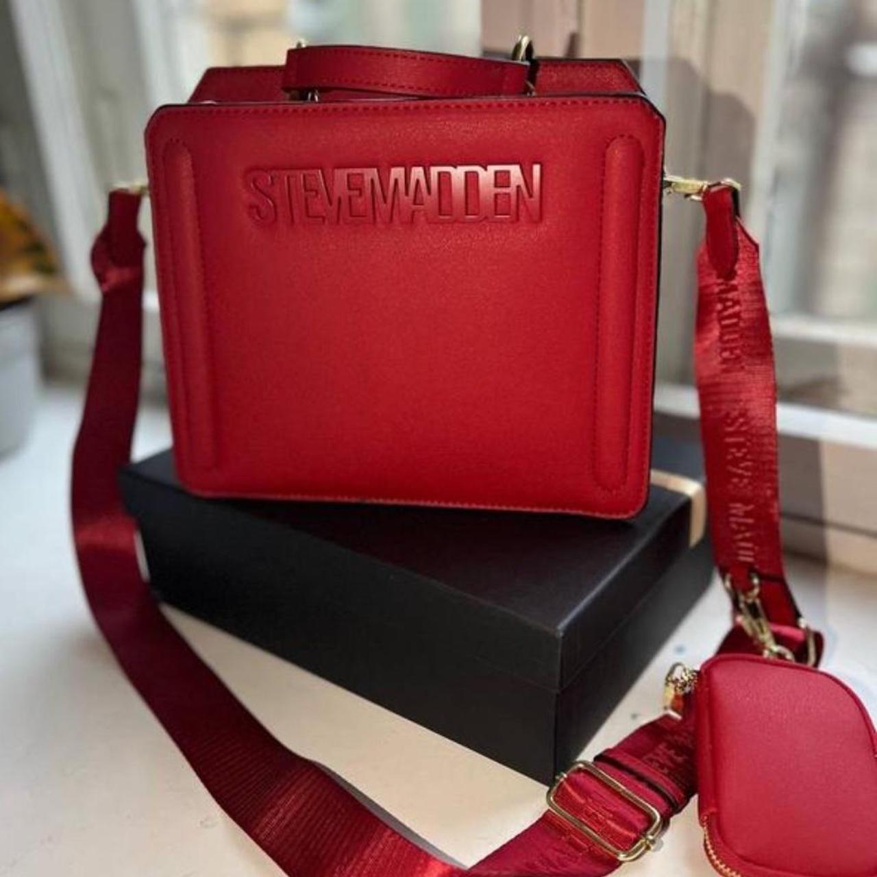 RED STEVE MADDEN BEVELYN BAG - Depop