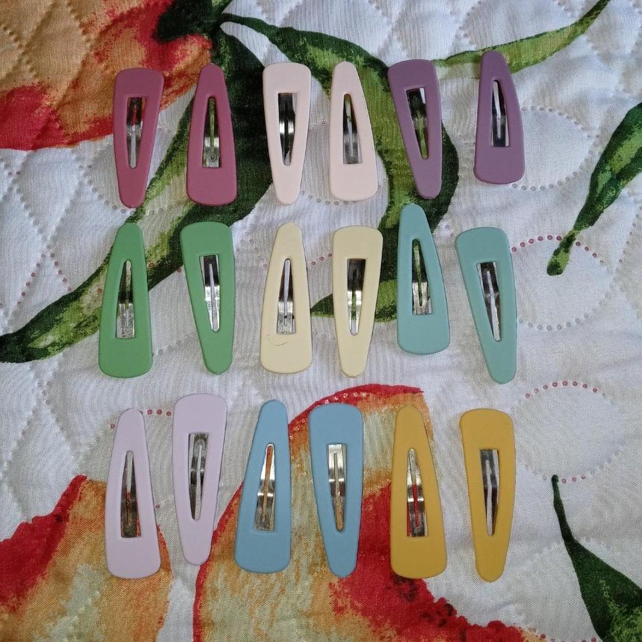 Aesthetic Hair Clips ~ 9 piece set Colorful ~... - Depop