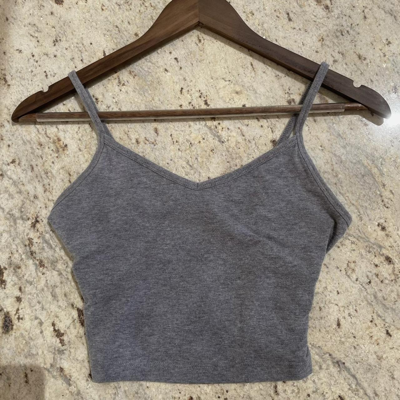 Forever 21 Basic Gray Crop Tank Brand: Forever 21... - Depop