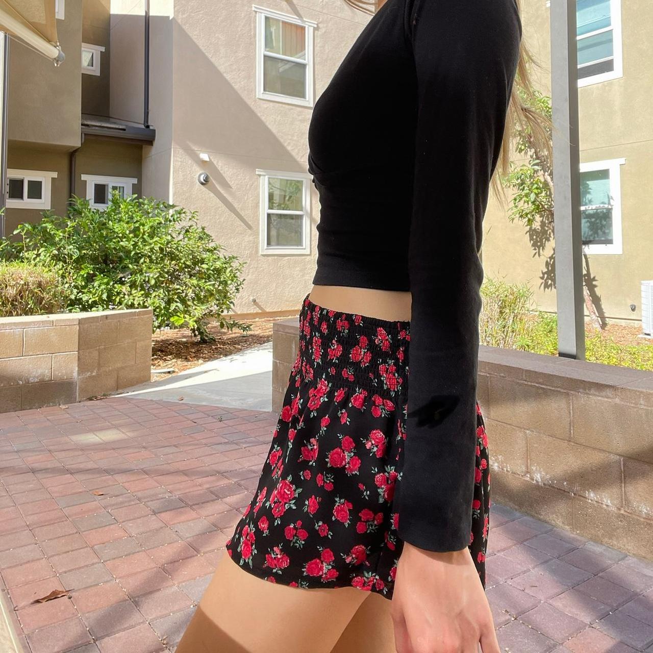 Roses Shorts Brand: Forever 21 Fabric: 100%... - Depop