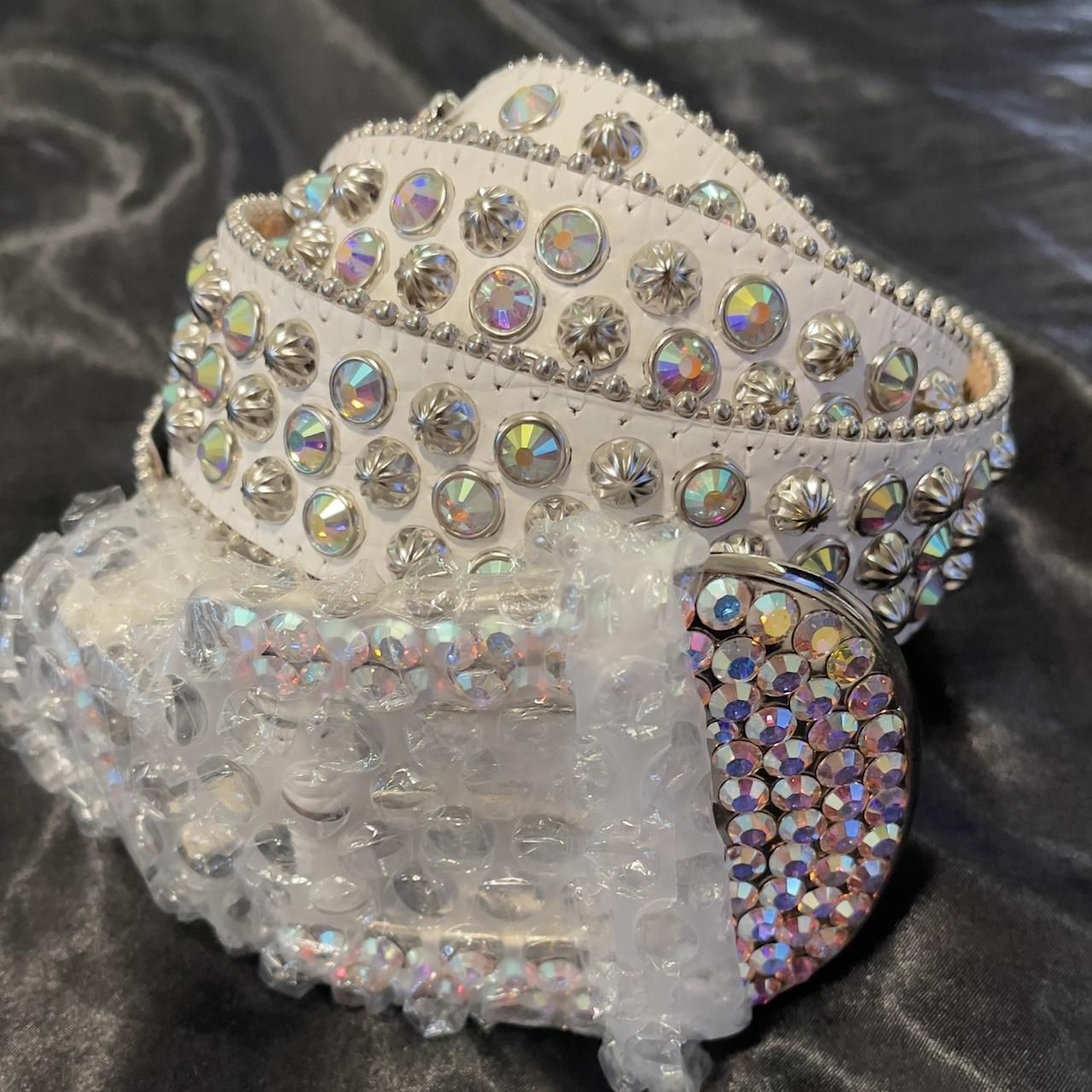 BB Simon Belt Lavasan White/AB Size 38 Sku:... - Depop