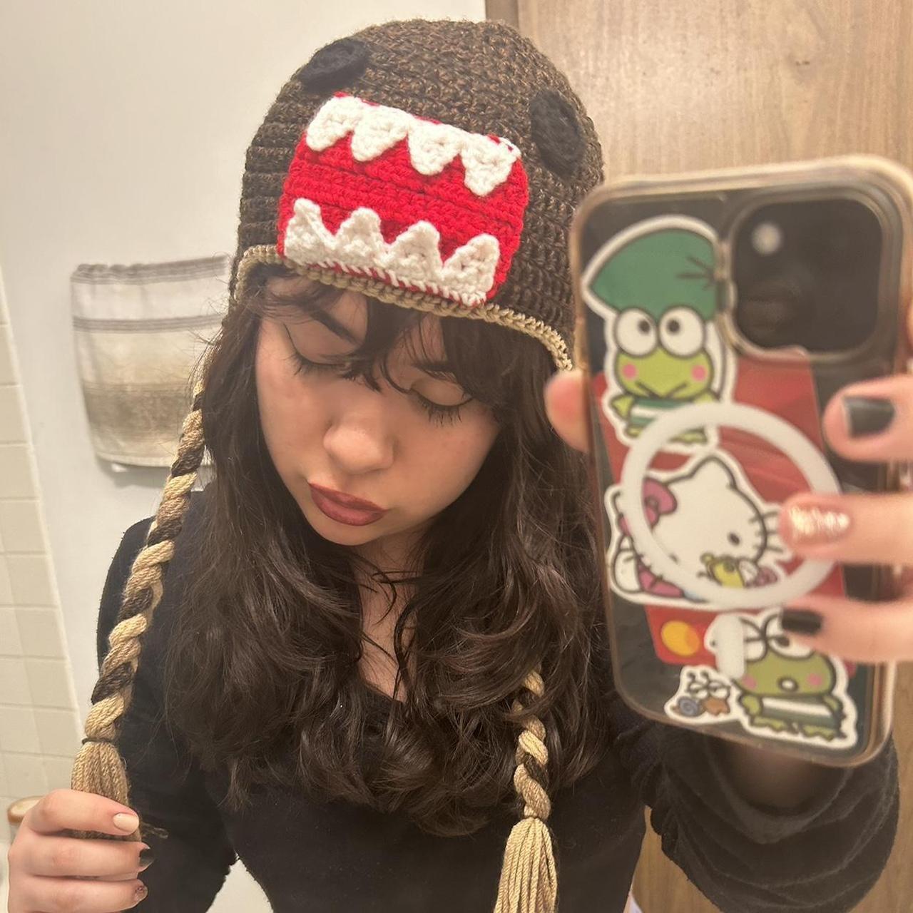 Domo crochet hat -super COMFORTABLE -soft -... - Depop