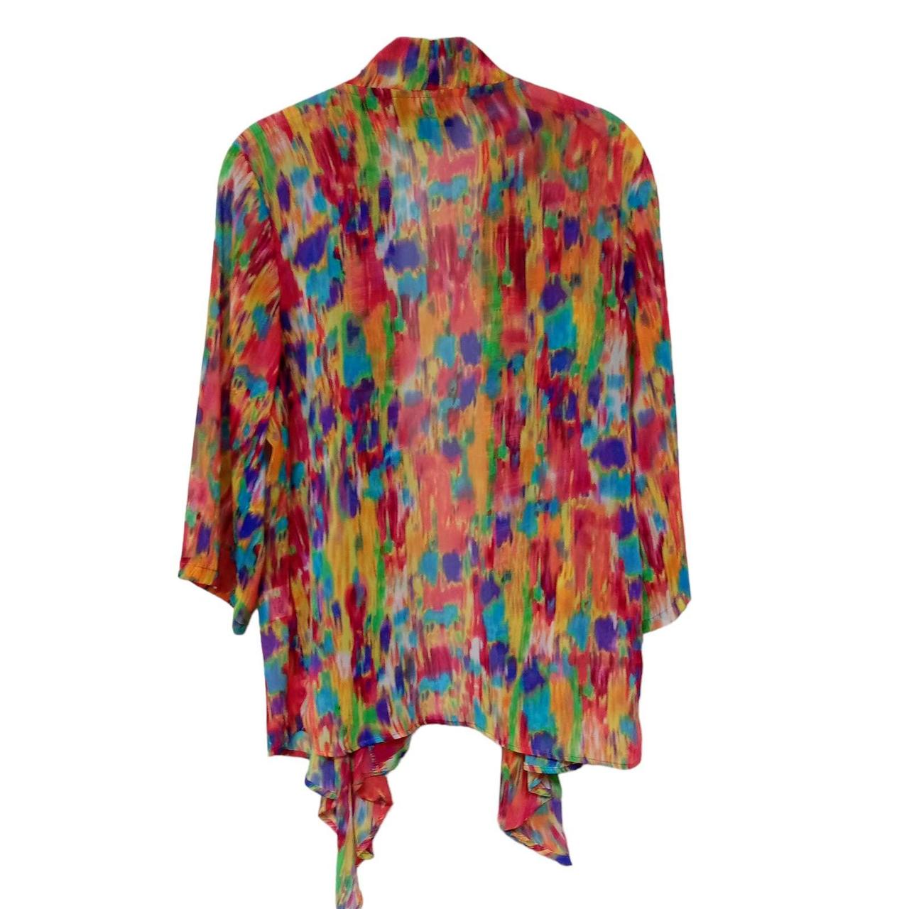 Slinky Brand XS Multicolor Topper Cardigan... - Depop