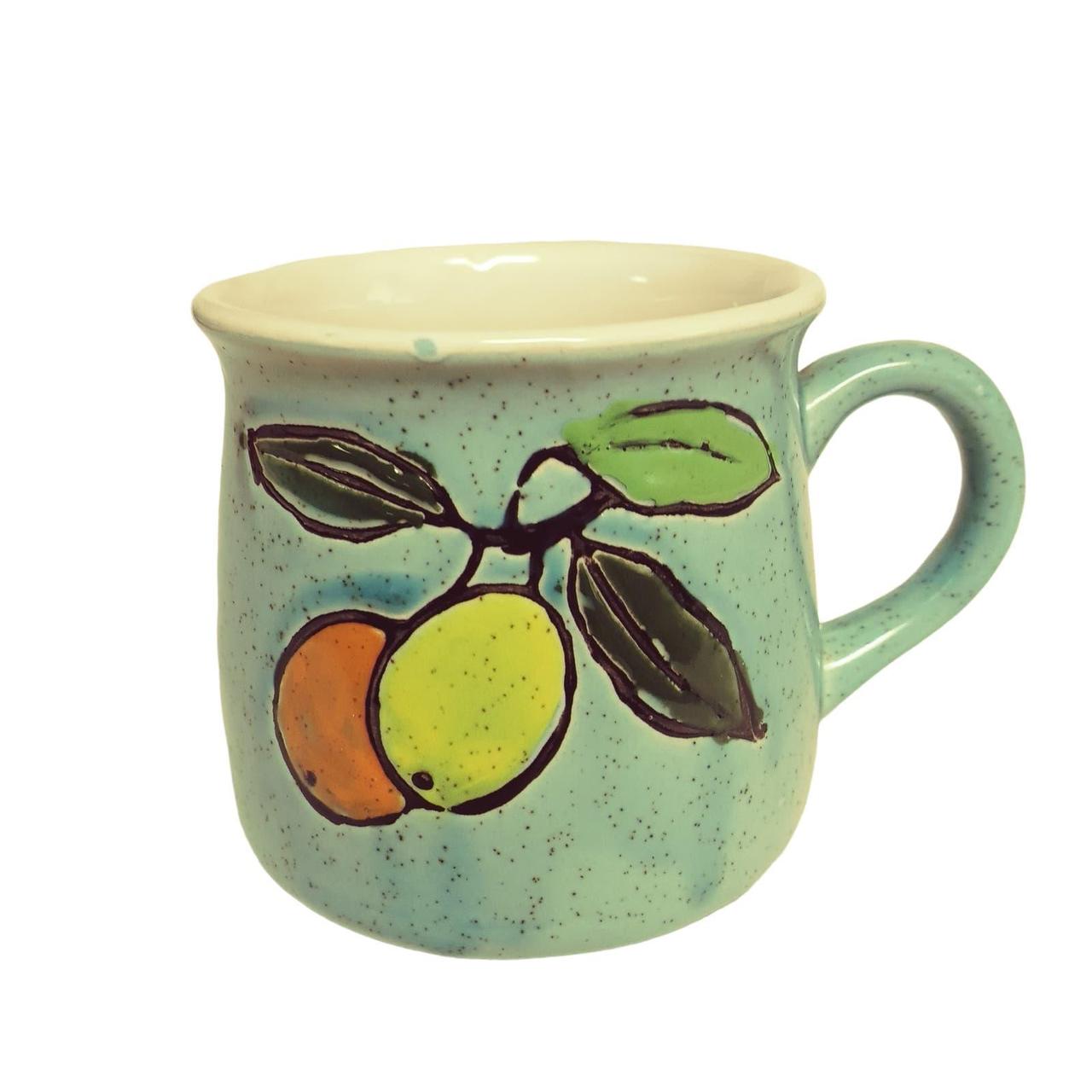 Fruit Mug Orange Lemon Lime Aqua Robin Egg Blue... - Depop