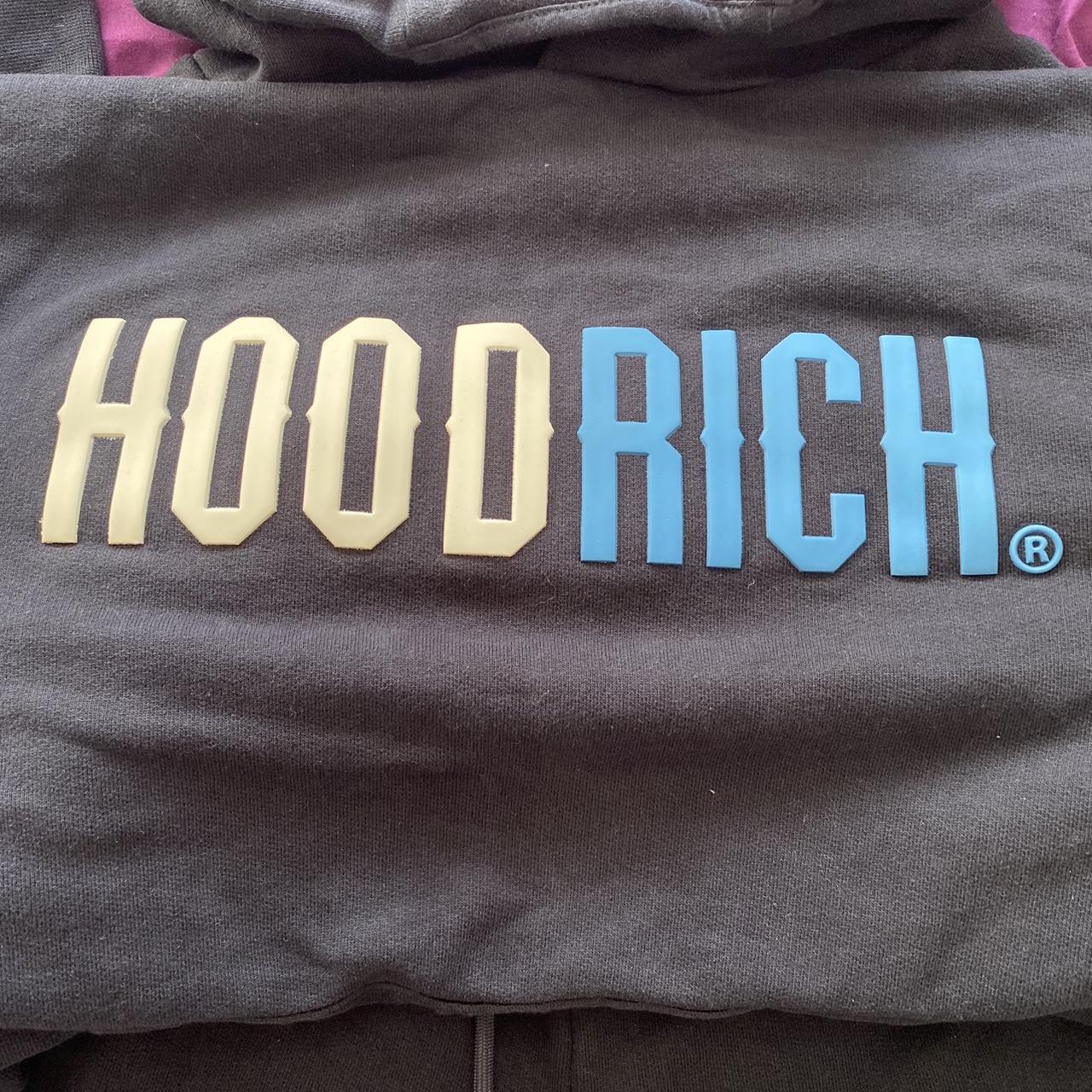 navy blue hoodrich full tracksuit hood draw string... - Depop