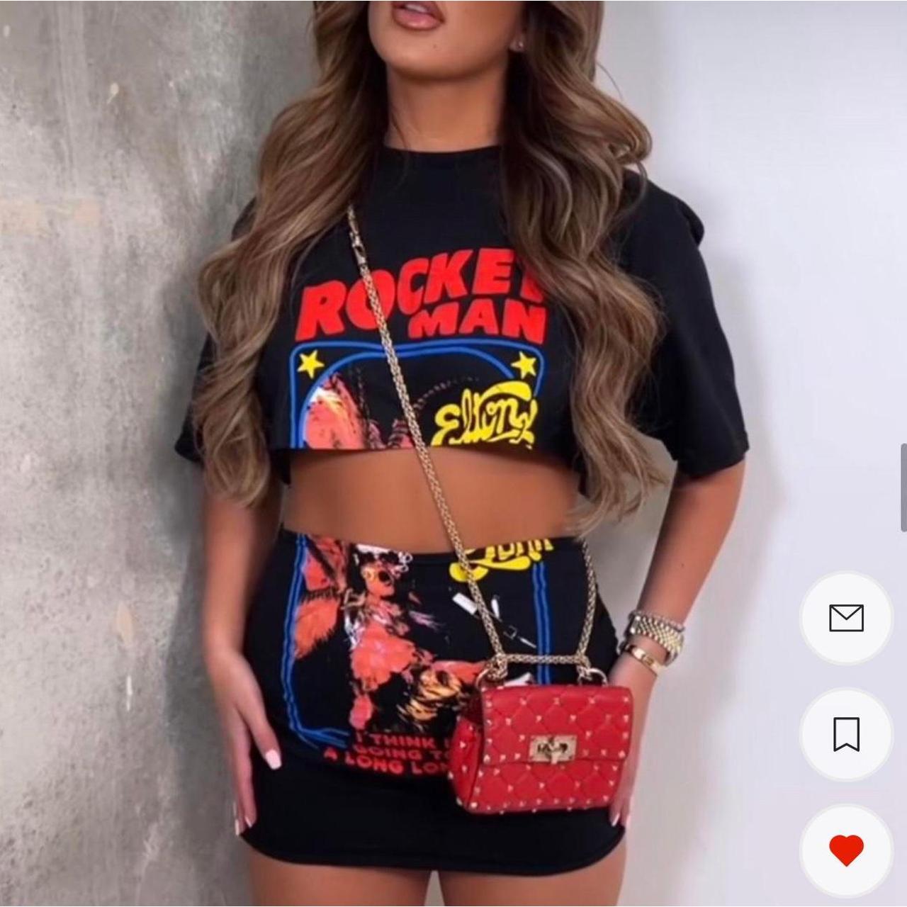 Gypsabella rocketman reworked two piece set Top has... - Depop