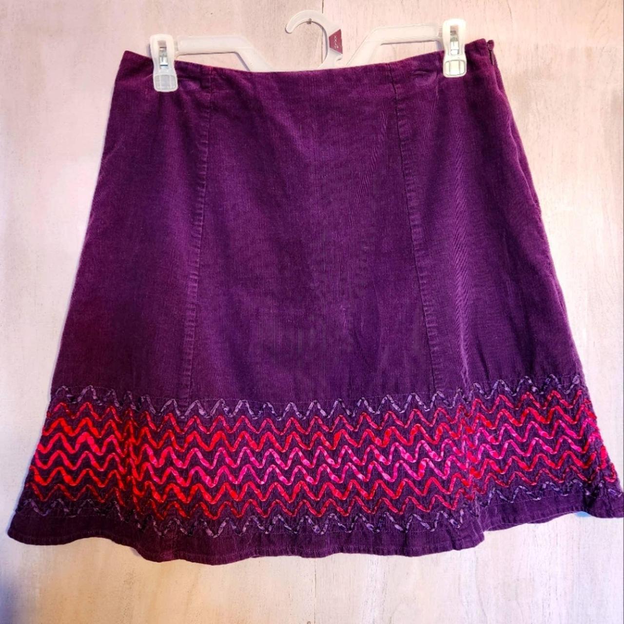 Cute Vintage Corduroy Skirt Royal Purple With Depop