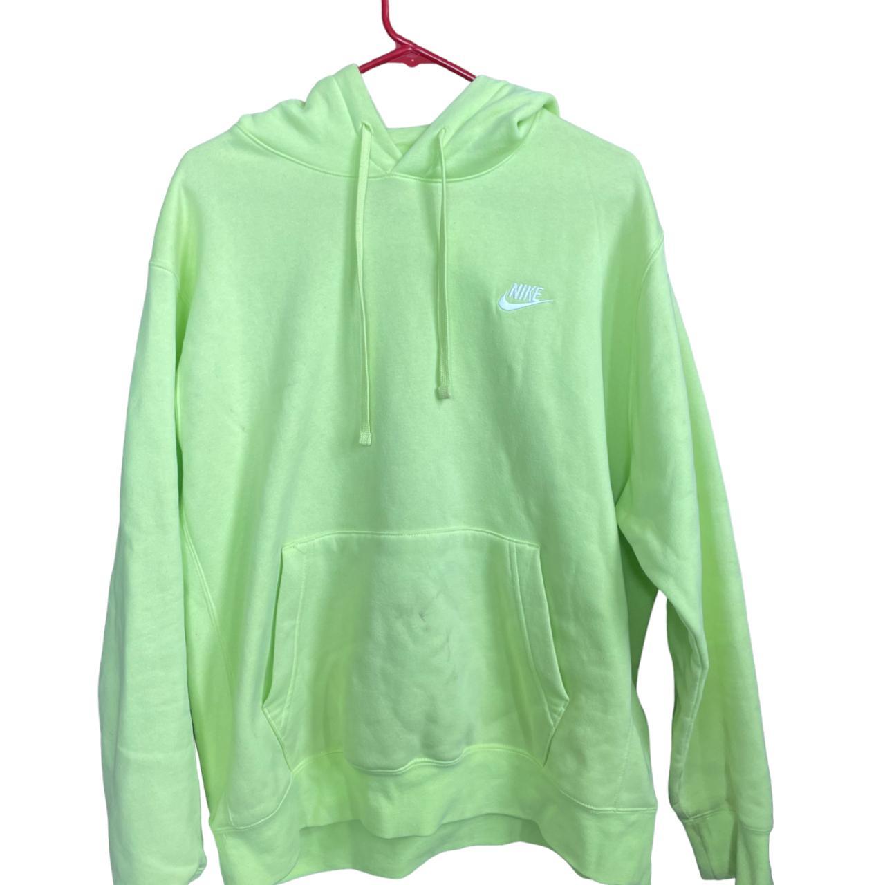 Neon Green Modern Nike Hoodie - Depop