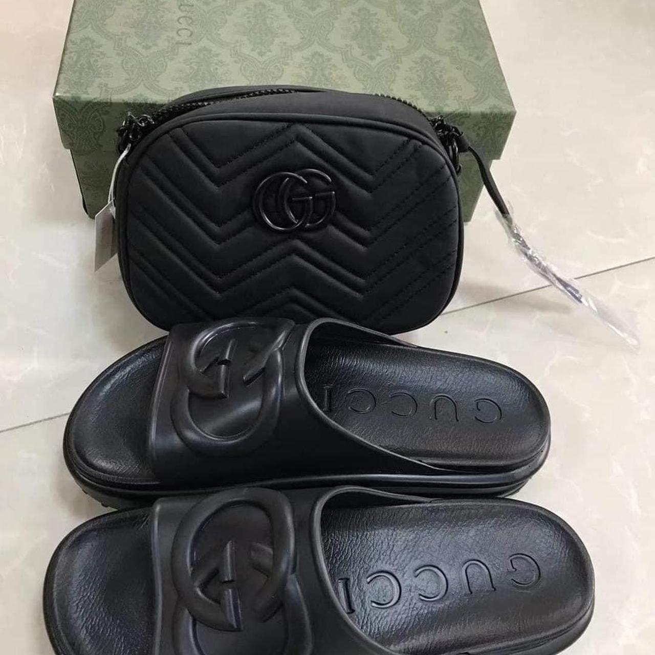Gucci Crossbody Purse and Matching slides sets I... - Depop