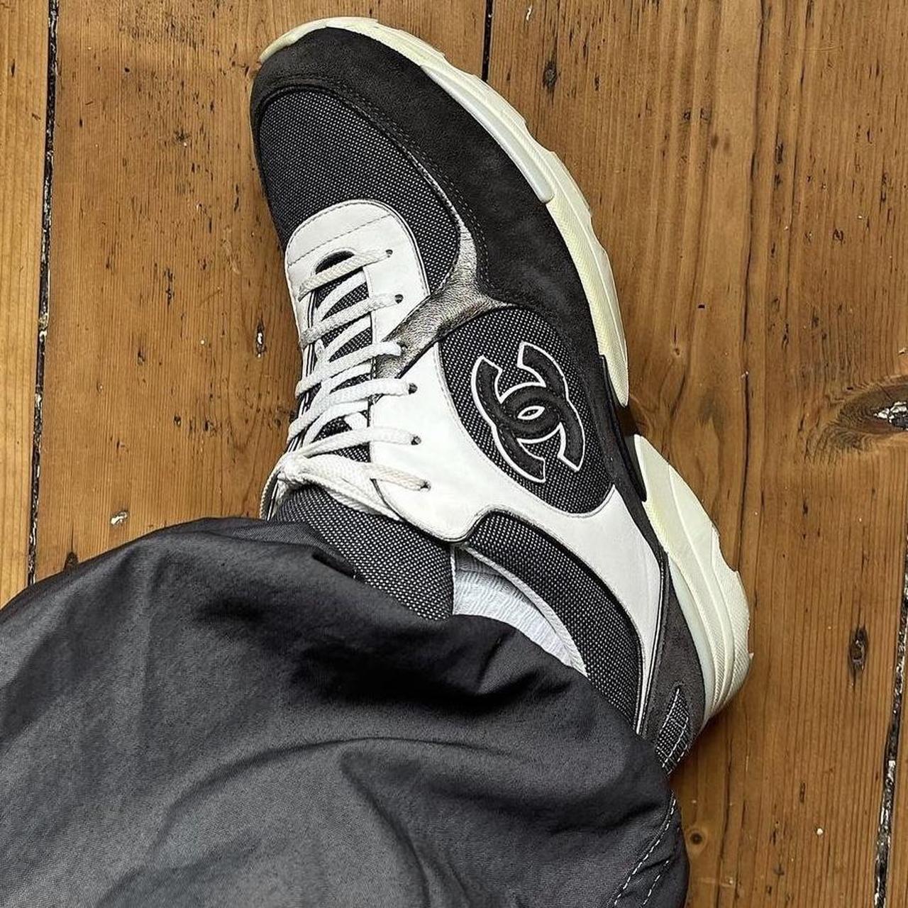 chanel runners trainers shoes size 42 uk 8 great... - Depop