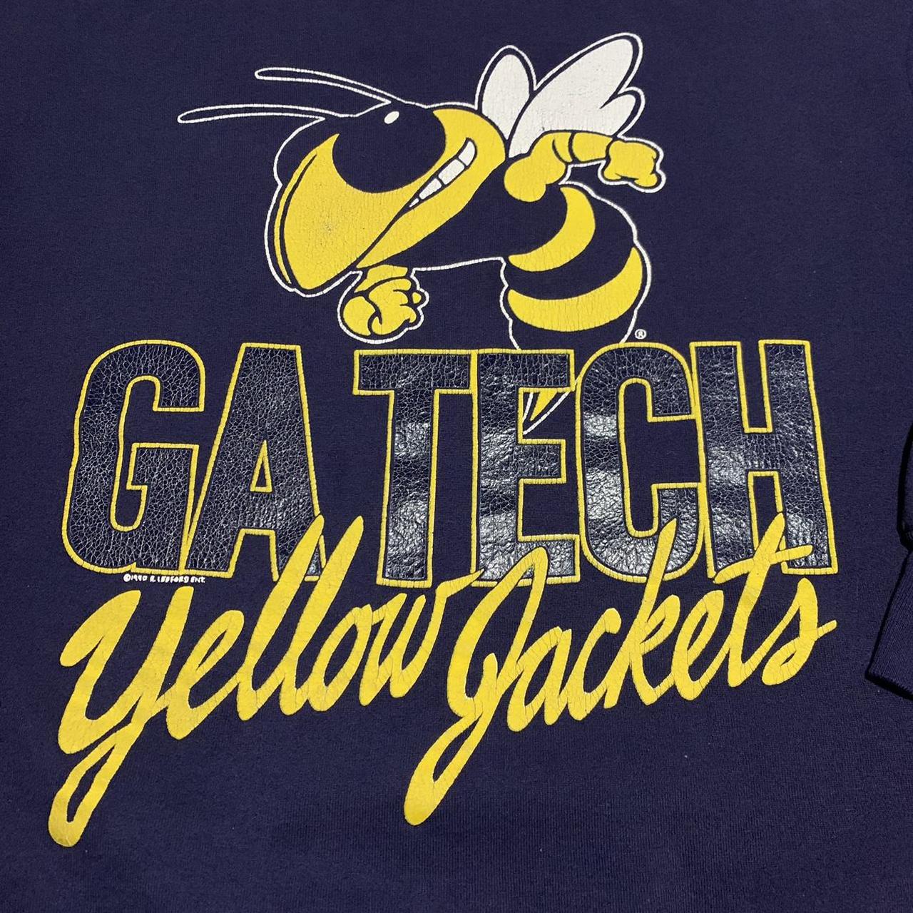 Vintage Georgia Tech Shirt Men’s XL Blue Long Sleeve... - Depop