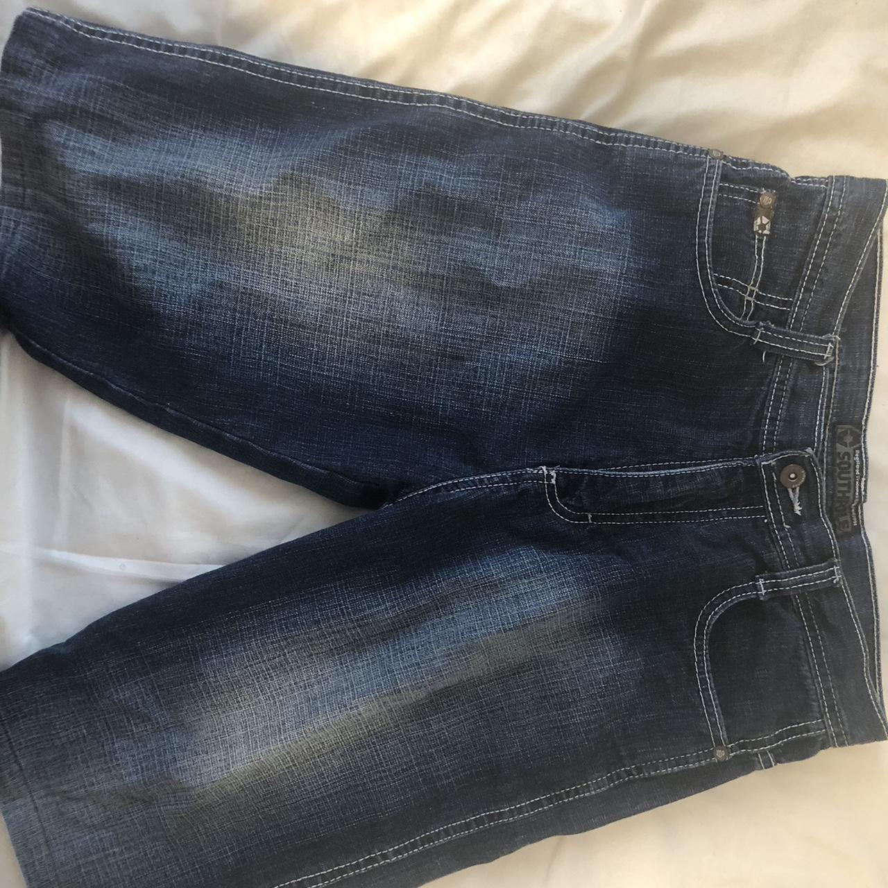 Dark blue jorts size 16 - Depop