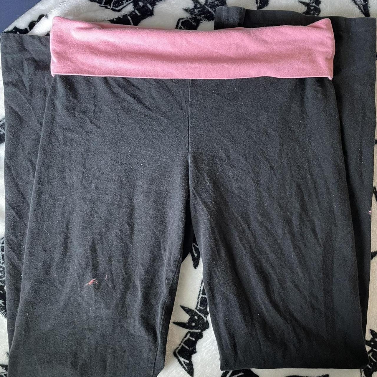 victoria’s secret y2k flared leggings with a tramp... - Depop