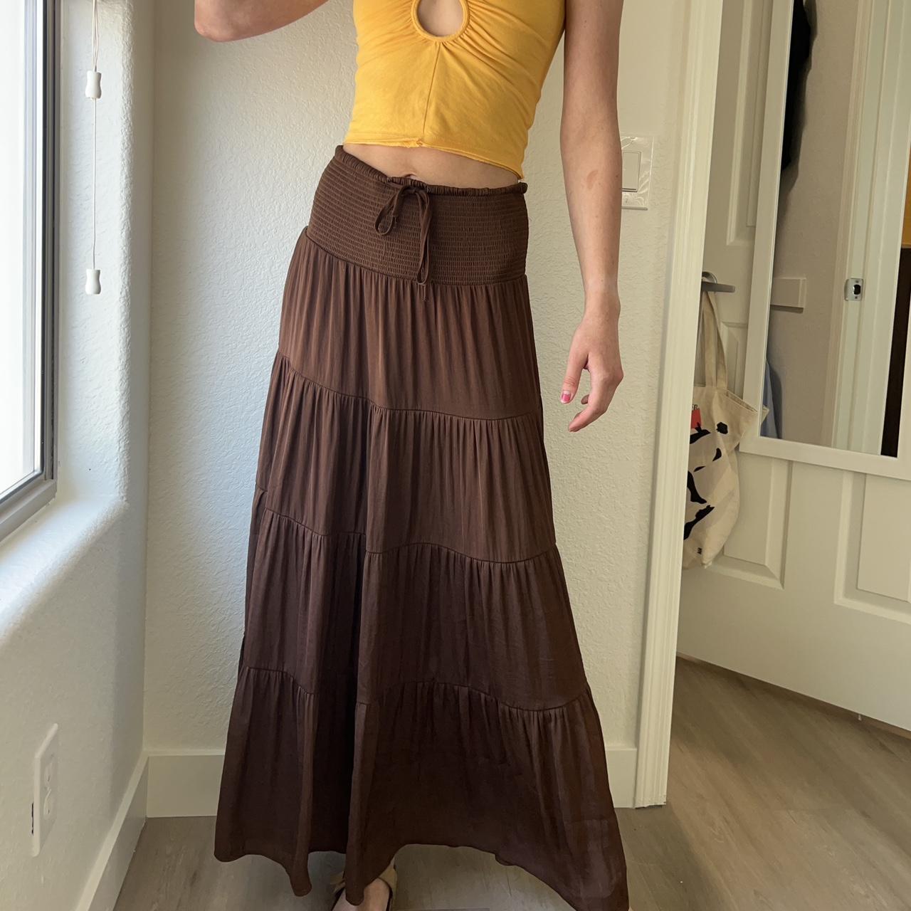 vintage y2k convertible maxi skirt/dress »size... - Depop