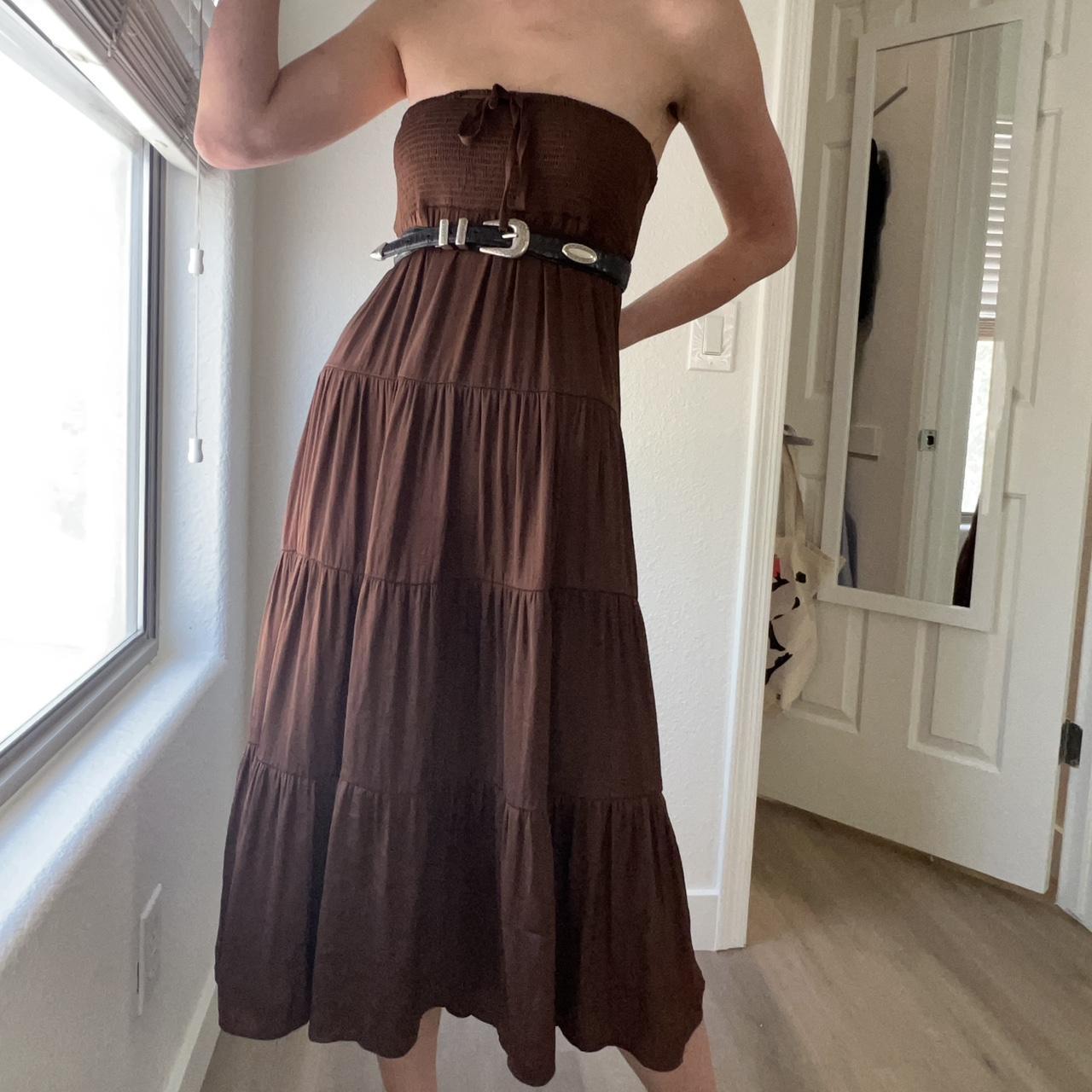 vintage y2k convertible maxi skirt/dress »size... - Depop