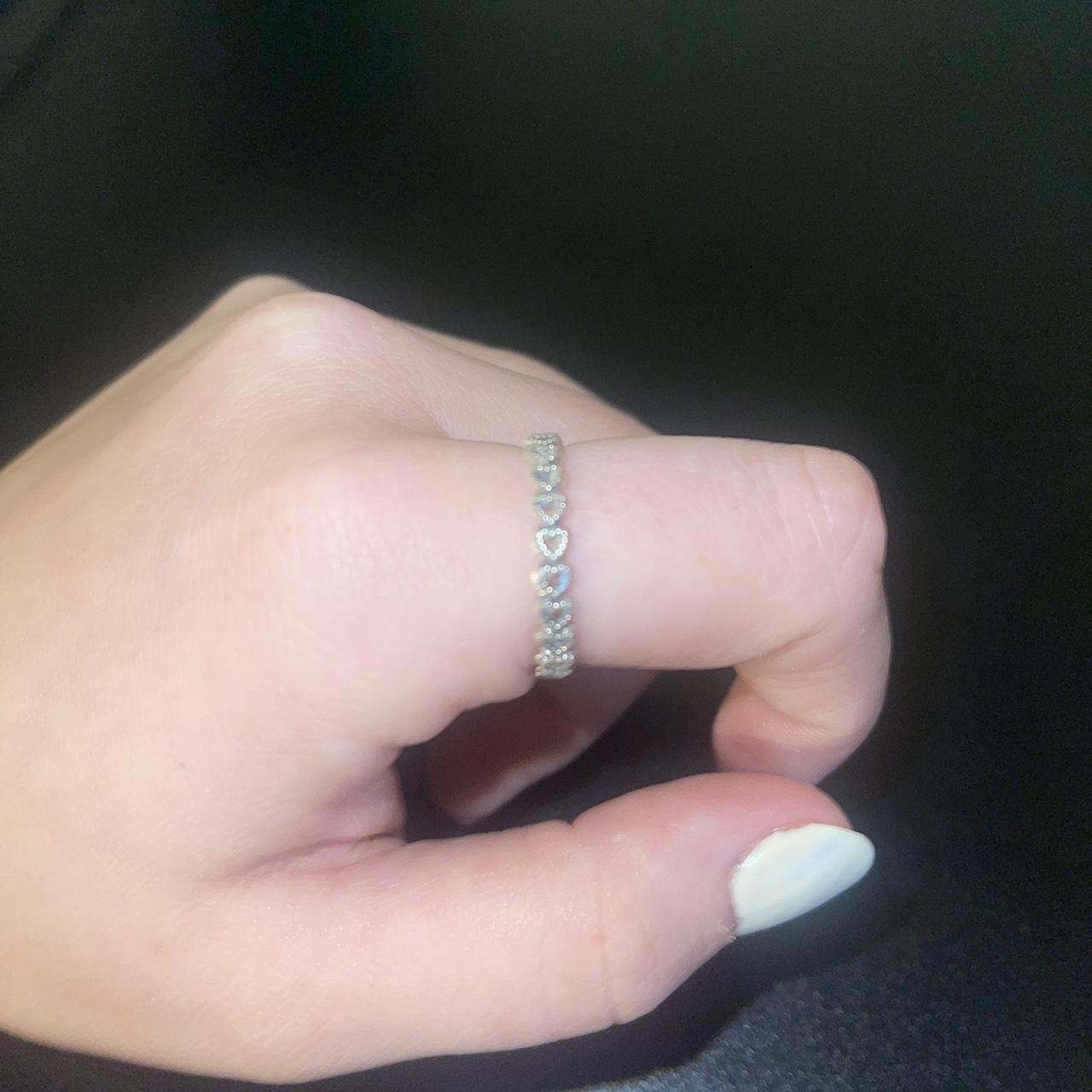 pandora band of hearts ring size 9 #heartring... - Depop