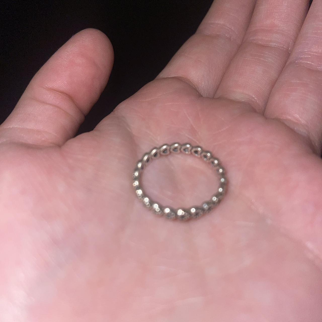 pandora band of hearts ring size 9 #heartring... - Depop