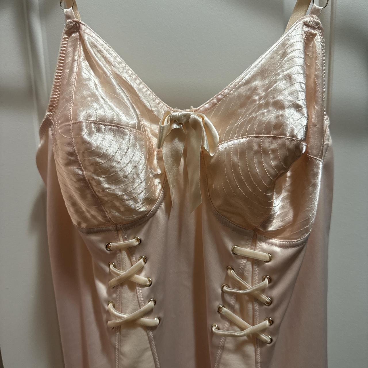 Bettie Page Longline corset bullet bra. Worn for... | Depop