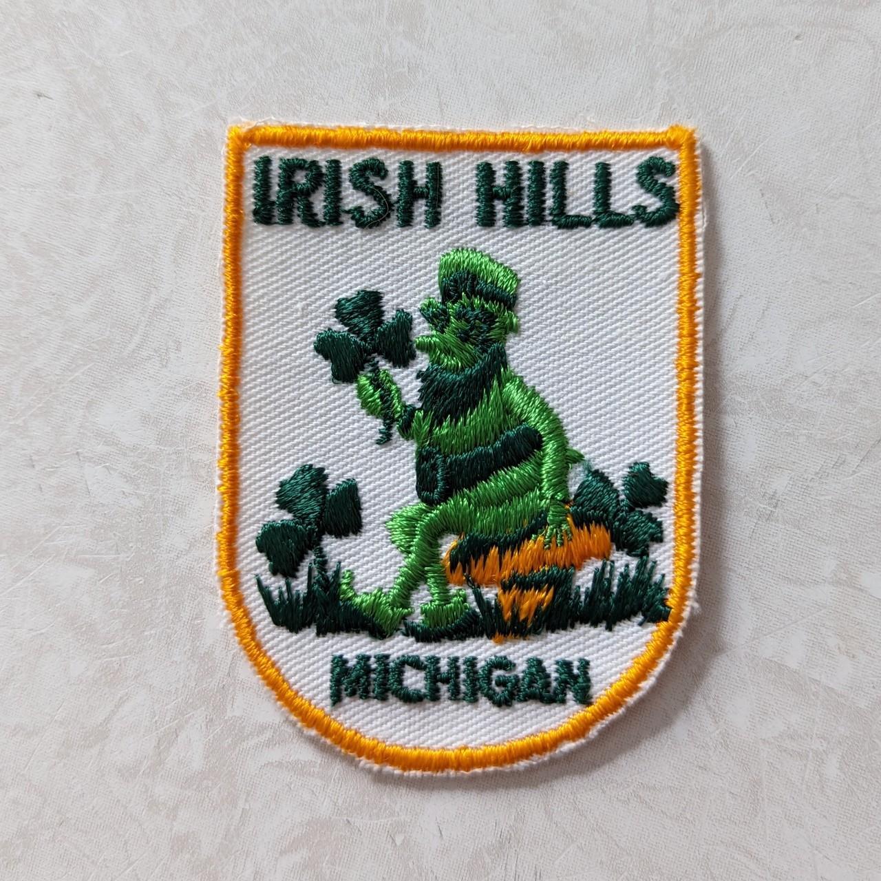 Vintage Irish Hills Michigan Embroidered Leprechaun... - Depop