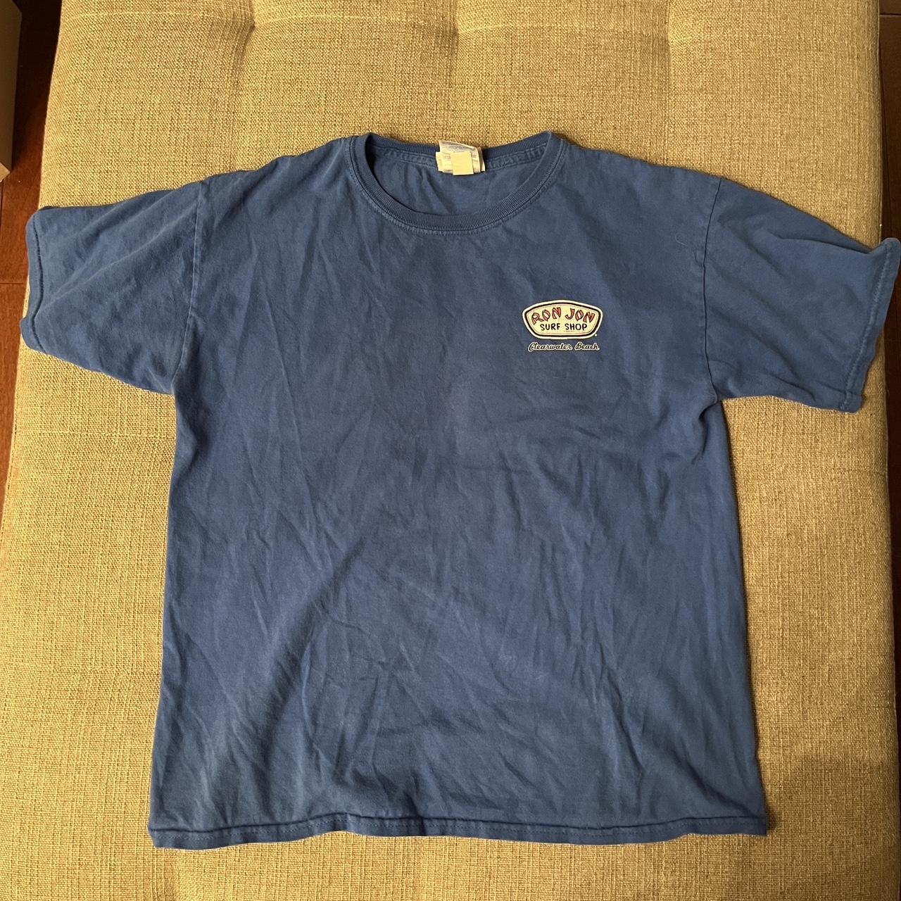 Blue Ron Jon t-shirt Size Youth xl, fits like a S... - Depop