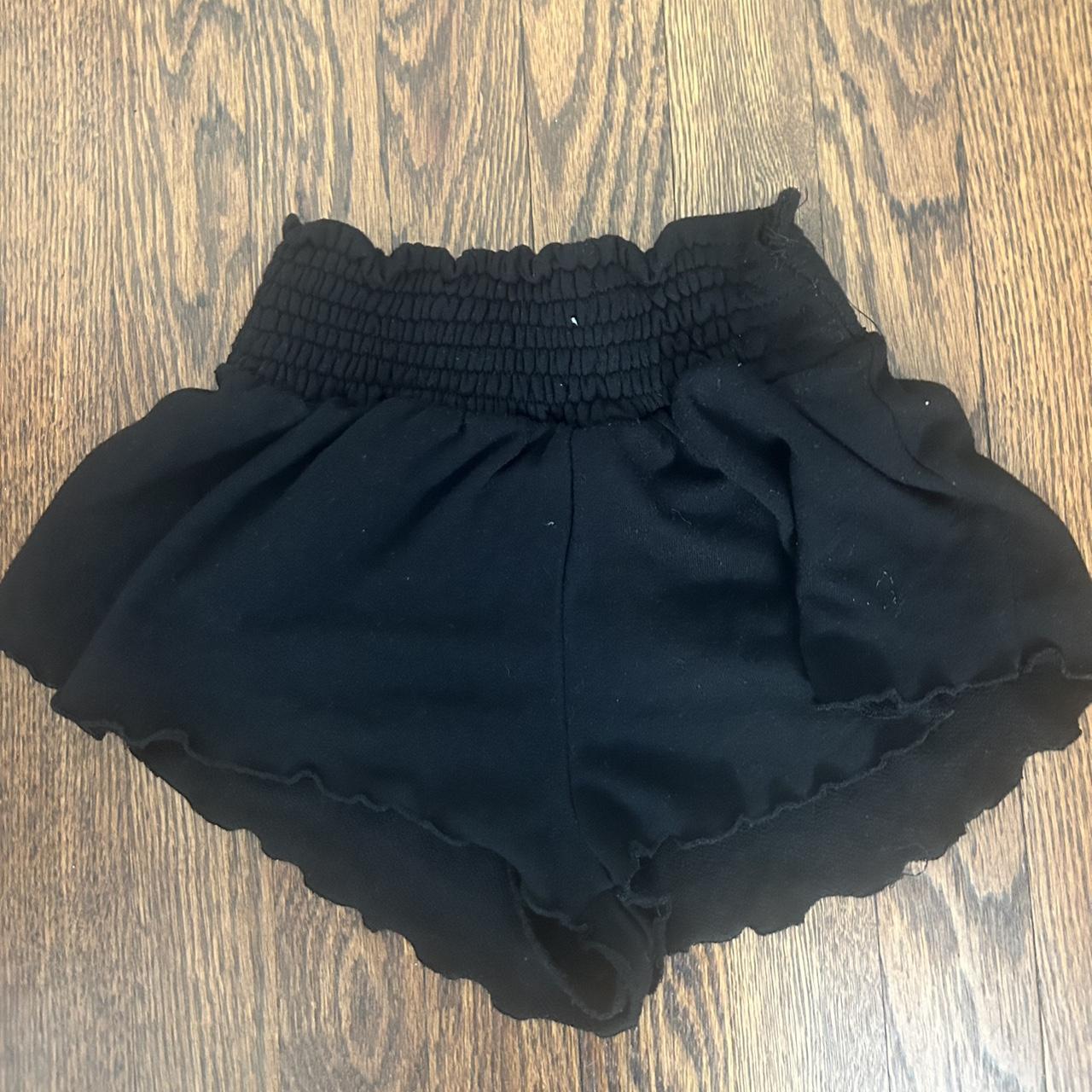 Flowy black pj shorts. Super comfy and cute!! - Depop