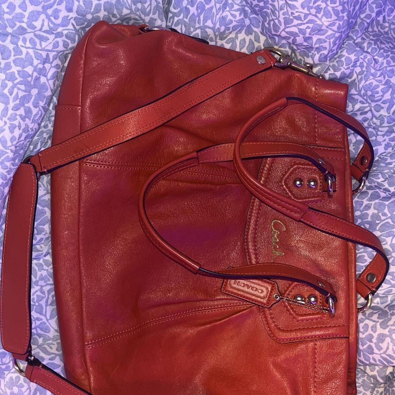 cursive coach lettering shoulder & cross body purse... - Depop